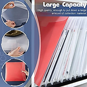24 Pcs 12 x 12 Paper Storage Organizer Scrapbook Paper Holder Clear Loading Files Plastic Paper Holder with 3 Sheets Clear PVC Customizable Tabs for Scrapbook Paper, Vinyl Paper, Photos