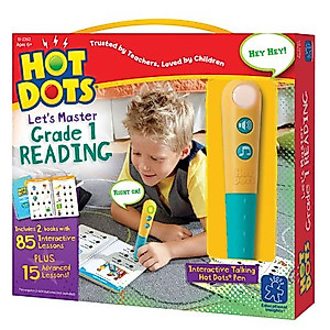 Educational Insights Hot Dots Let's Master 1st Grade Reading Set, Reading Workbooks, 2 Books with 100 Reading Lessons & Interactive Pen, Ages 6+