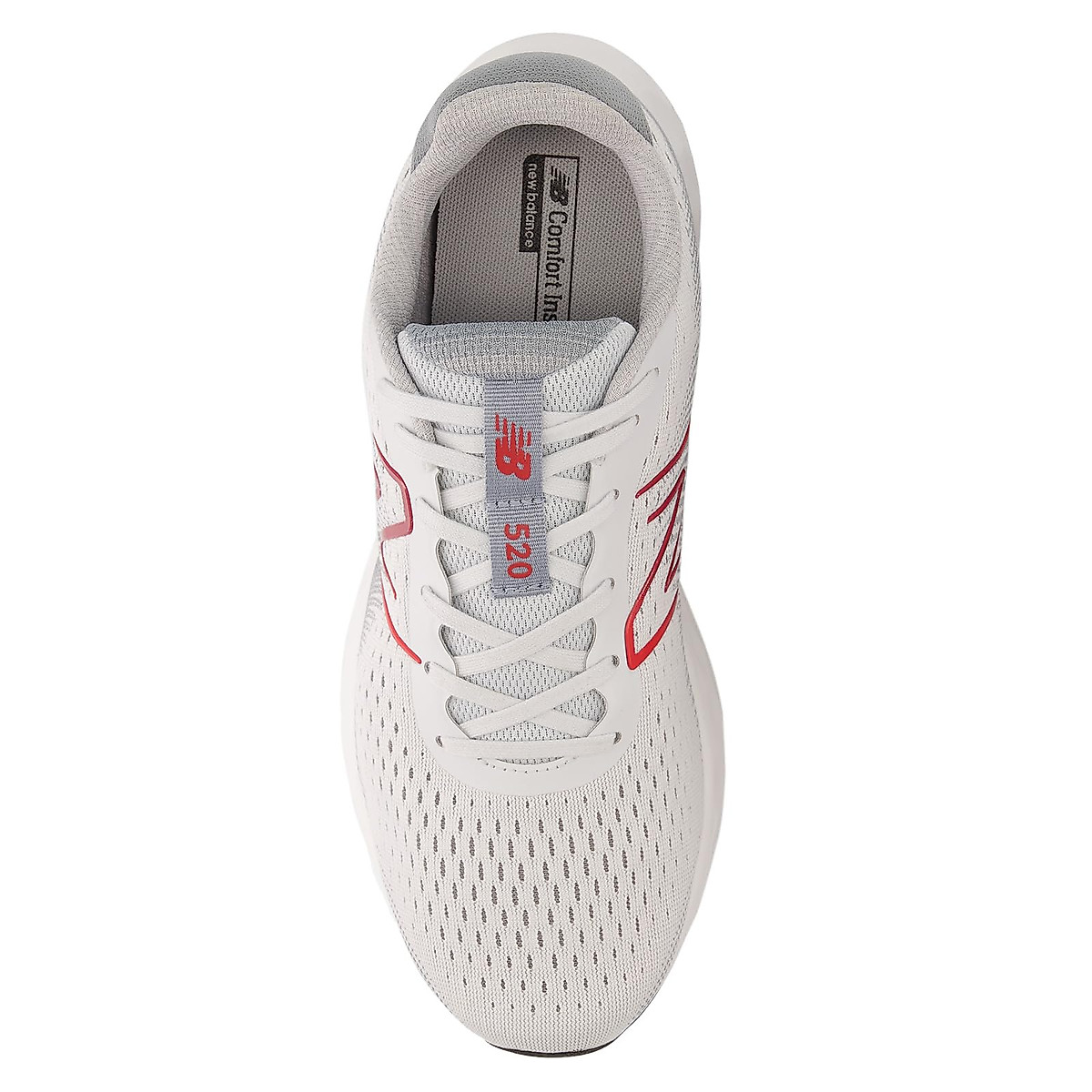 New Balance Men's 520 V8 Running Shoe, Grey/Red, 9.5 Wide