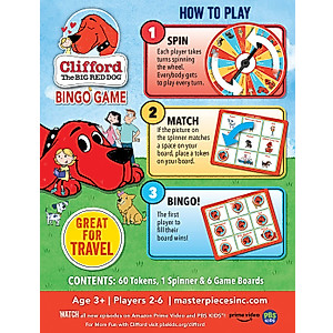 Baby Fanatic MasterPieces Licensed Kids Games - Clifford Bingo Game