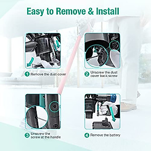 FirstPower 4.0Ah V6 Battery Replacement - Compatible for V6 SV04 DC58 DC59 DC61 DC62 DC72 DC74 Absolute Animal Motorhead Slim SV03 SV04 SV05 SV06 SV07 SV09…