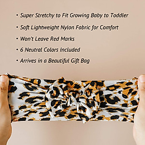 UeeSum Baby Girl Nylon Headbands with Bows Newborn Infant Toddler Headwrap Hair Accessories