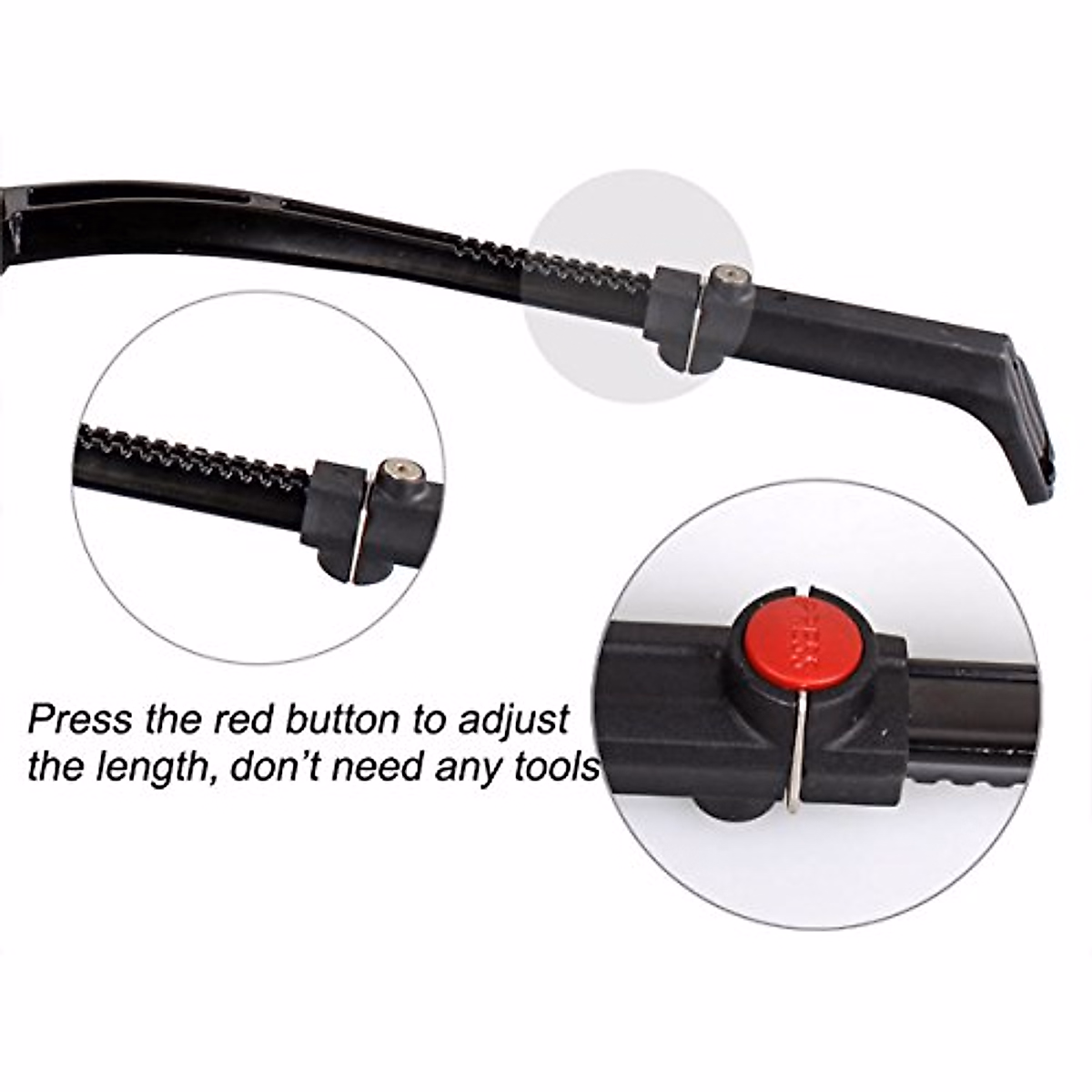 EasyDo 24"-29" MTB Bicycle Kick Stand Parking Racks Mountain Bike Kickstand Road Cycling Side Stand Support Adjustable 34-41cm (Blue)