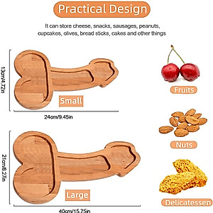 GIKIHY Funny Shape Aperitif Boards and Cheese Boards,Novelty Wood Party Charcuterie Board,Food Platter,Wooden Craft Ornament,Women Gifts for Housewarming Bachelor Party(15in)(Large)