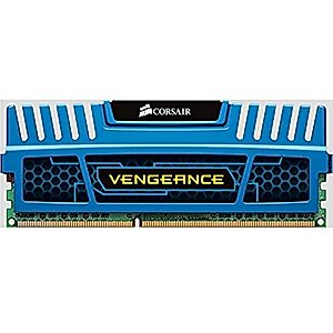 Corsair CMZ4GX3M1A1600C9B Vengeance Blue 4GB (1x4GB) DDR3 1600 MHz (PC3 12800) Desktop Memory 1.5V