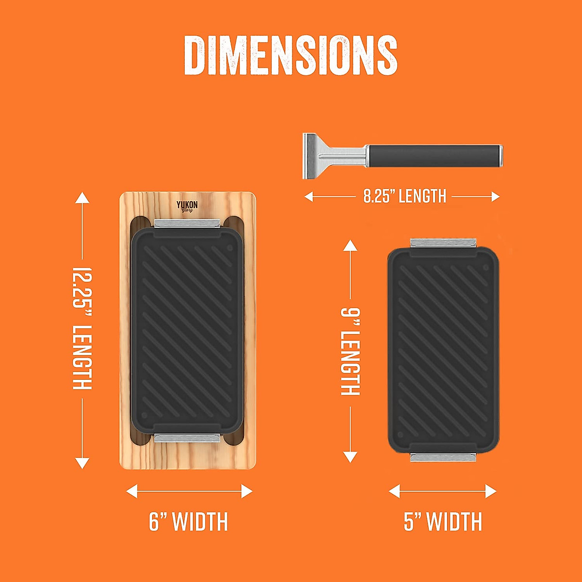 Yukon Glory™ SEAR 'N SERVE Set (BBQ Cast Iron Grill Pan Set)