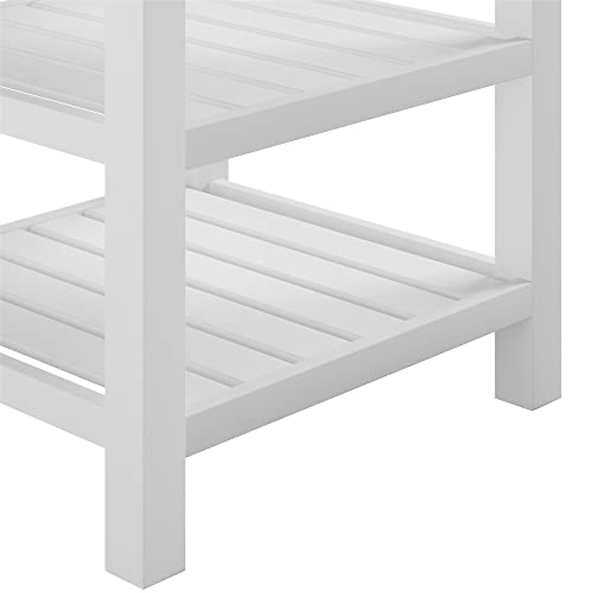 DHP Camden 24” Bathroom Vanity, White with Black Towel Rack