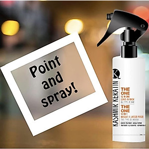 Kashmir Keratin The best leave in Conditioner THE ONE Leave In Conditioner 12 in 1 Hair Treatment, for Damaged Hair Repair | Sulfate-Free Spray Conditioner | For all types of Hair 16 Fl.Oz.