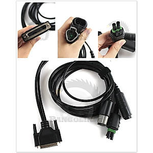 PANGOLIN 3165033 Inline 6 Data Link Adapter Diagnostic Tool for Cummins Diesel Engine Komatsu Excavator Aftermarket Parts Black