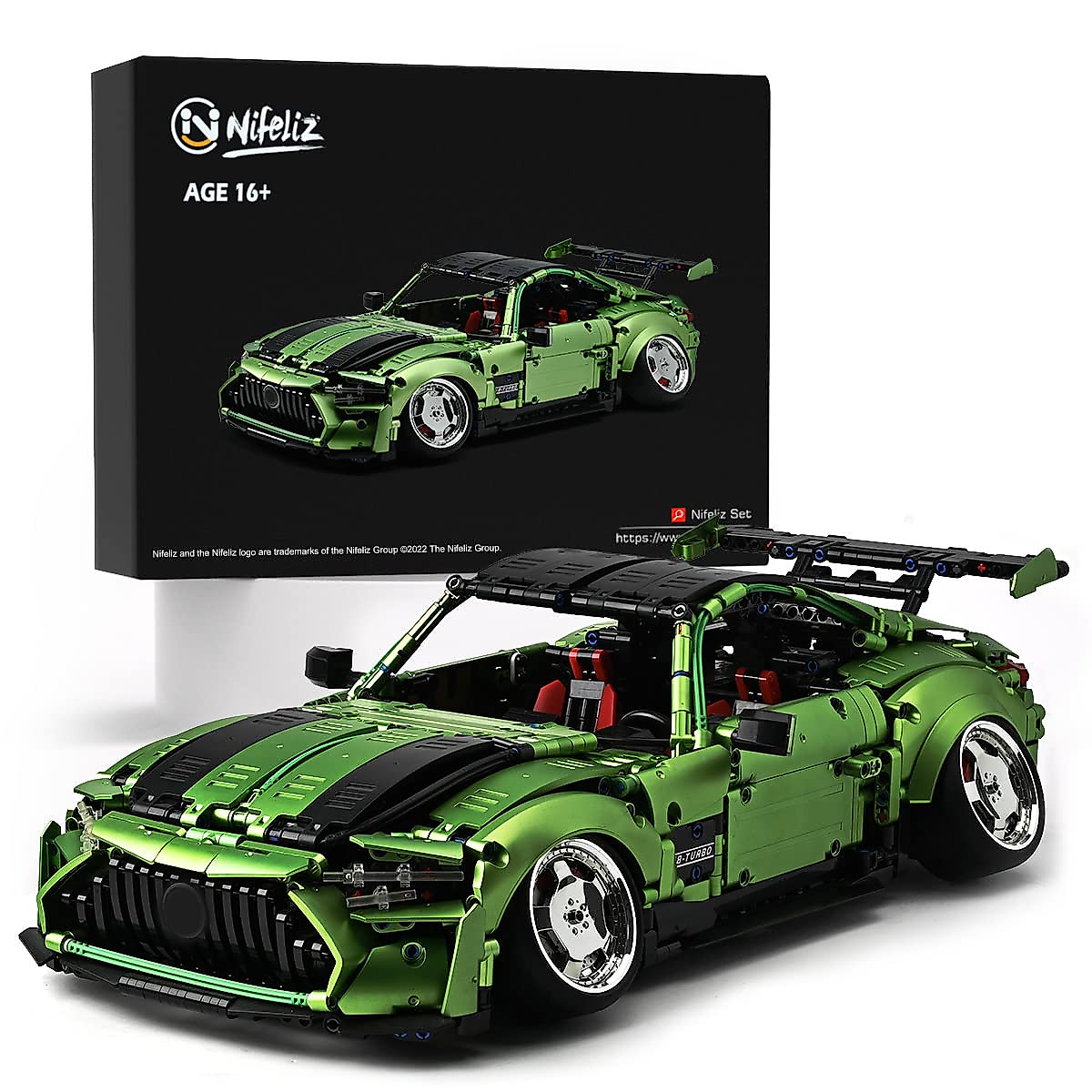 Nifeliz GT Race Car Building Set and Engineering Toy, Adult Collectible Technology car Building Kit, 1:10 Scale Super Car Model for Adults Men Teens Compatible with Lego (2878 PCS)