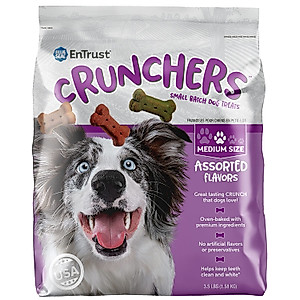 Blue Seal Kent Entrust Crunchers - Medium Dog Treats, Assorted Flavors - Crunchy Oven Baked Biscuits with Premium Ingredients, Healthy Snack, Ideal for Training - Made in USA, 3.5-Pound Bag