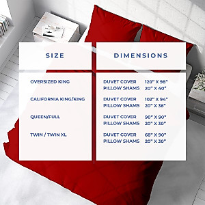 Kotton Culture Twin Duvet Cover 3 Piece 100% Egyptian Cotton with Zipper & Corner Ties Breathable All Season 600 Thread Count Soft Sateen Weave (Twin/Twin XL, Blood Red)