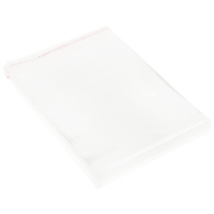 Patty Both 100 Pcs 4 5/8 X 5 3/4 Clear A2+ Card Resealable Cello / Cellophane Bags (Fit One A2 Size Card w/ Envelope)