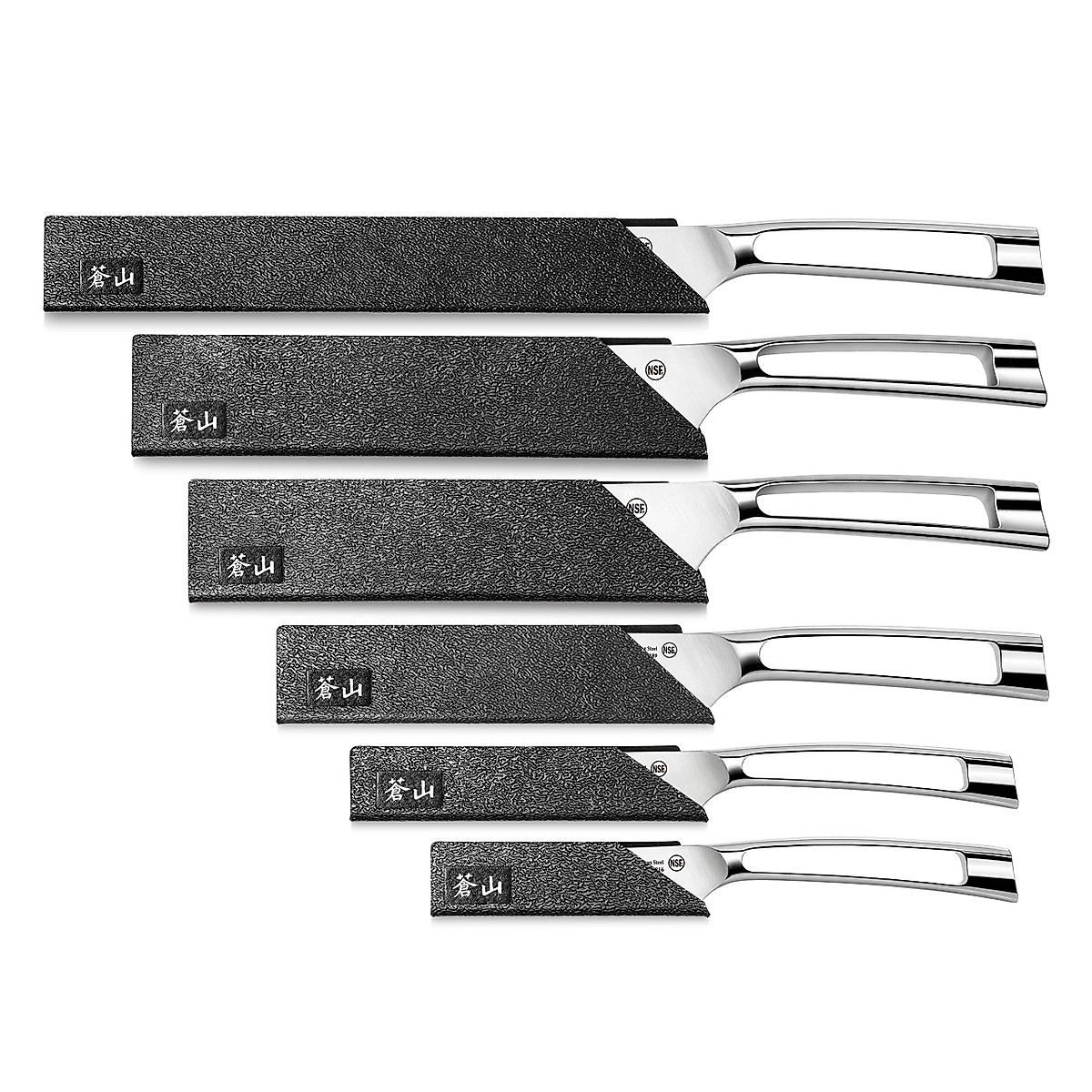 Cangshan 61741 6-Piece Knife Edge Guard Set, Black