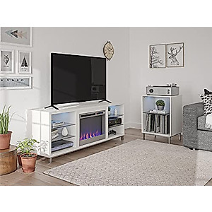 Ameriwood Home Fireplace TV Stand for TVs up to 70", White