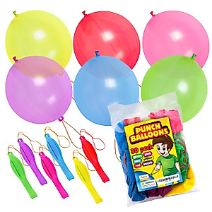 Giraffe - Easter Basket Stuffer - Neon Punch Balloons - (30 Count) I Punch Balloons Party Favors for Kids I Heavy Duty Punching Balloons with Rubber Bands I Punching Balloons for Kids I Birthday Party