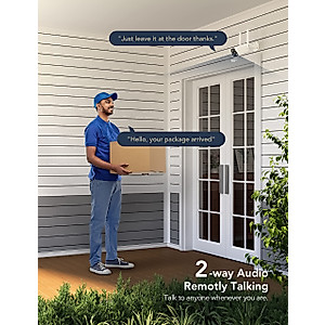 GNCC 2K Outdoor Camera for Home Security, 3MP WiFi Security Camera, Motion Detection Siren, 2K Night Vision, IP65 Waterproof, 2.4Ghz WiFi,SD&Cloud Storage, APP Remotely Control, T1Pro