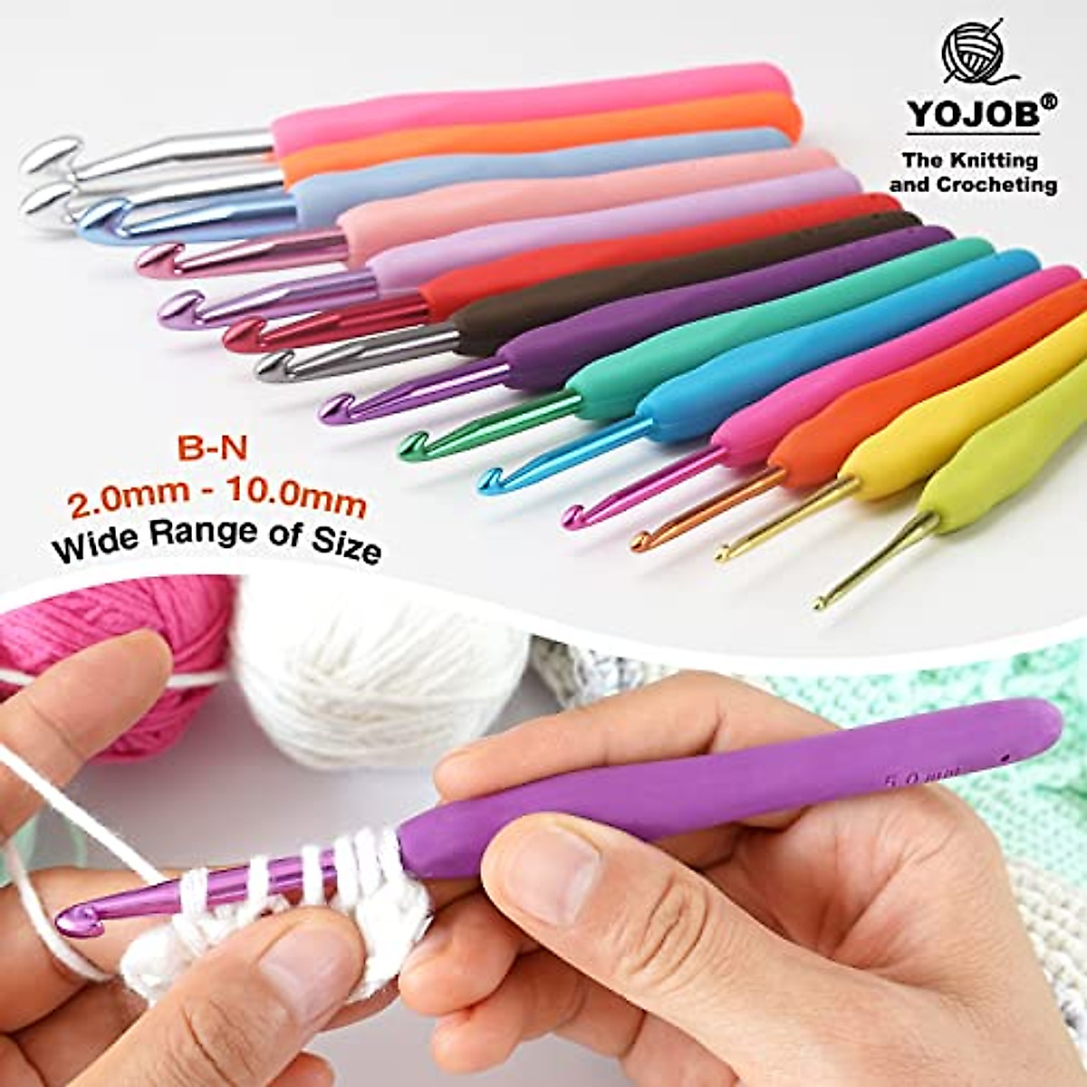 1Pack Size H / 5.0mm Crochet Hook, Super Smooth & Ergonomic for Beginner and Advanced (5.0mm-H)