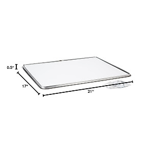 Vance Surface Saver 16 X 20" White Built-in Surface Saver Tempered Glass Cutting Board, White