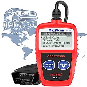 Autel OBD2 Scanner MaxiScan MS309 Car Check Engine Code Reader, Check Emission Monitor Status, 2024 Newest CAN Diagnostic Scan Tool for All OBD II Protocol Vehicles After 1996