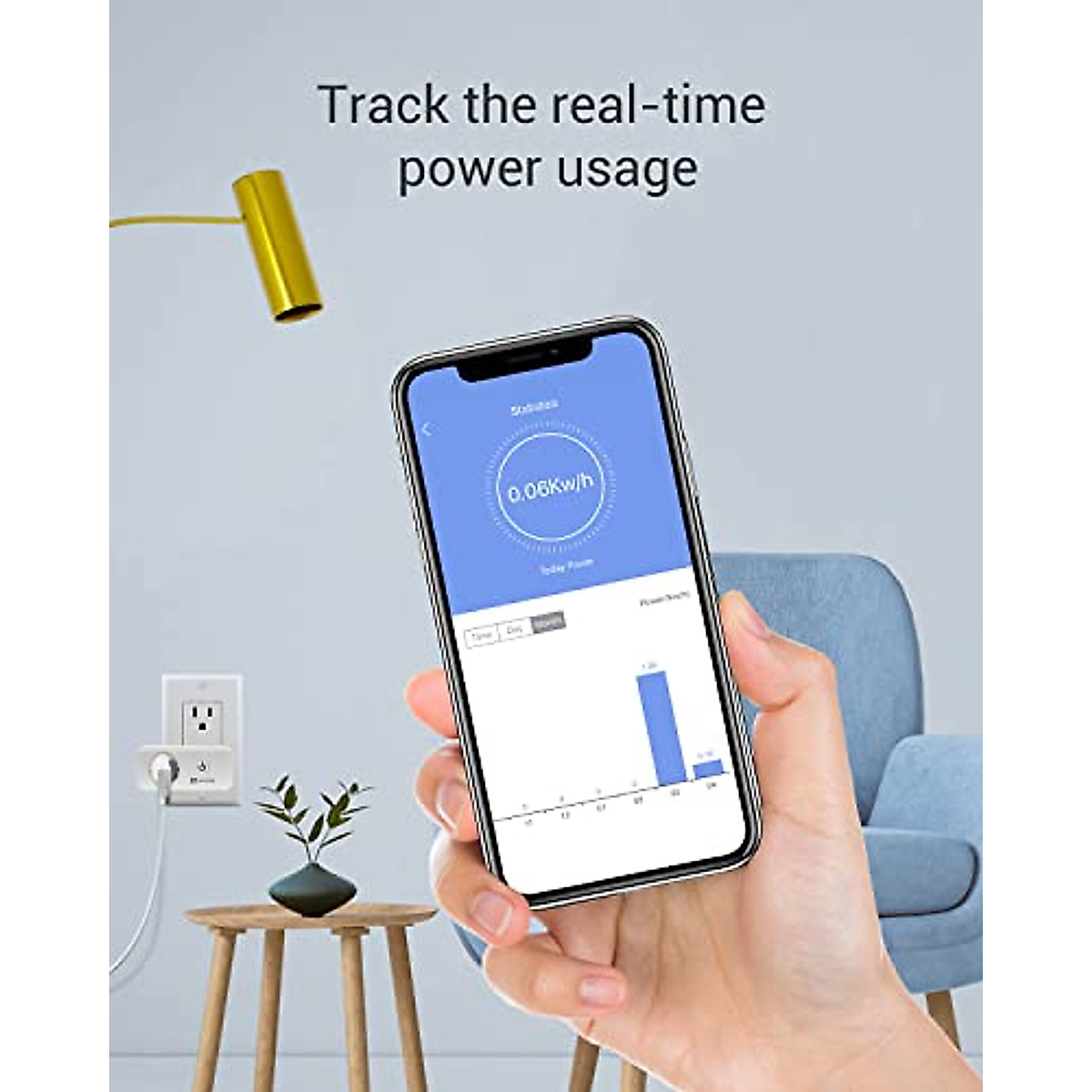 EZVIZ Smart Plug, Smart Home WiFi Outlet Compatible with Alexa, Echo, Google Home, Remote Control | T30-B(White, 2 Packs)