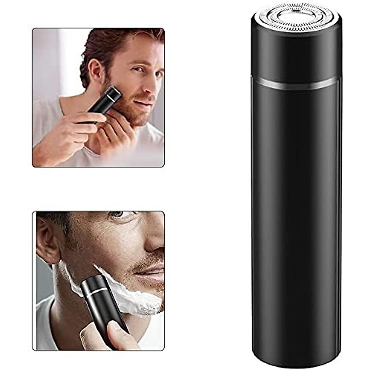 Mini Electric Shaver for Men,Portable USB Rechargeable Shaver,Wet and Dry Use Rotary Men's Shaver,Washable Cordless Quick Charge Nose Mustache Trimmer Electric Razor for Travel,Business Trip