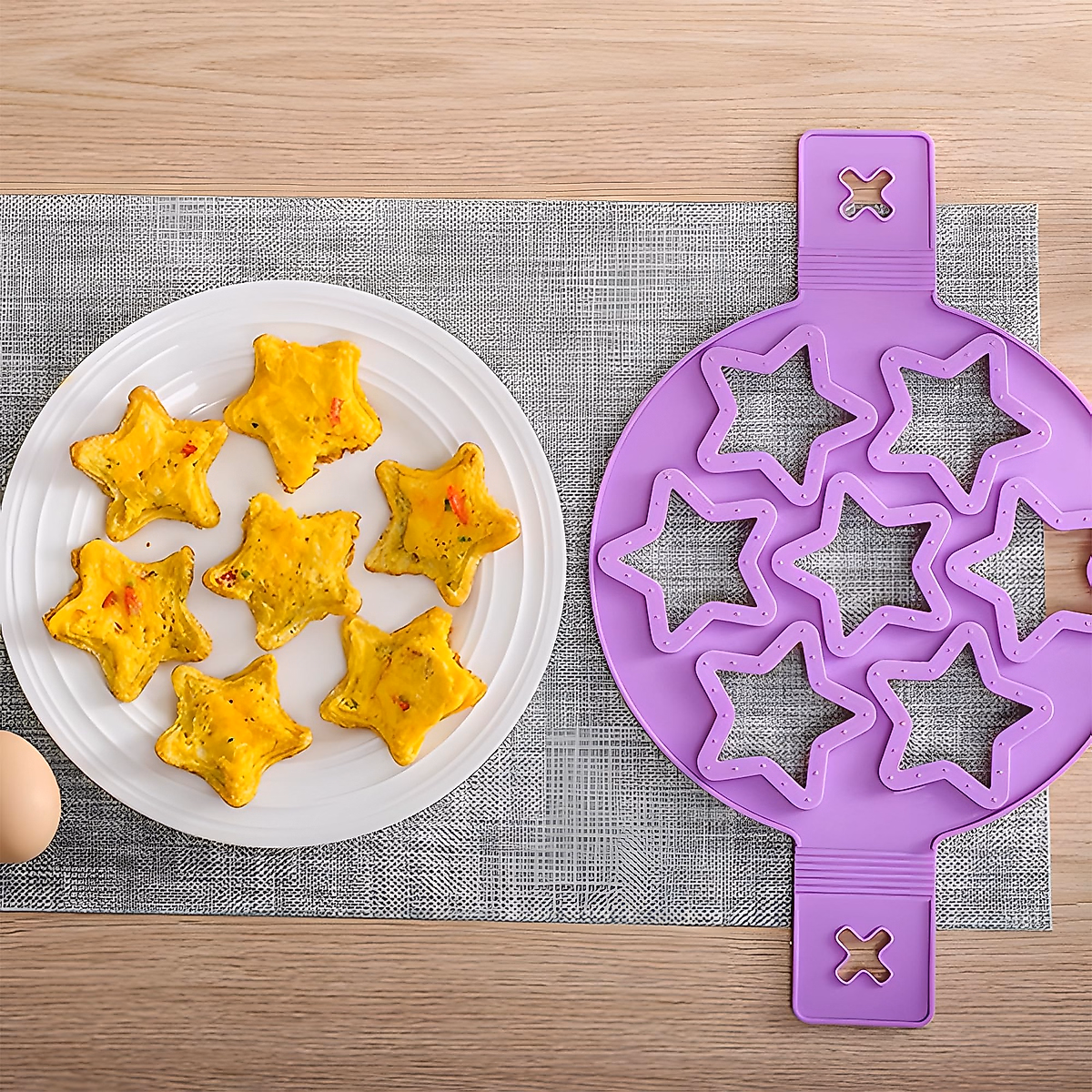 Flip Cooker Pancakes Mold,Reusable Silicone Pancake Molds,Non Stick Silicone Egg Ring,Silicone Cake Mold,Silicone Mold,For Cook Multiple Pancakes Or Eggs Simultaneously