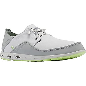Columbia Men's PFG Bahama Vent Relaxed Boat Shoe, Grey Ice/Jade Lime, 11
