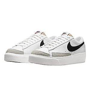 Nike Womens WMNS Blazer Low Platform DJ0292 101 - Size 8W White/Black