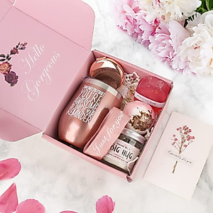 Birthday Gifts For Women-Relaxing Spa Gift Box Thank You Gift Basket For Her Mom Sister Wife Coworker Girlfriend Best Friend Unique Happy Birthday Bath Set Gift Ideas Wine Gifts Christmas Gifts Boxes