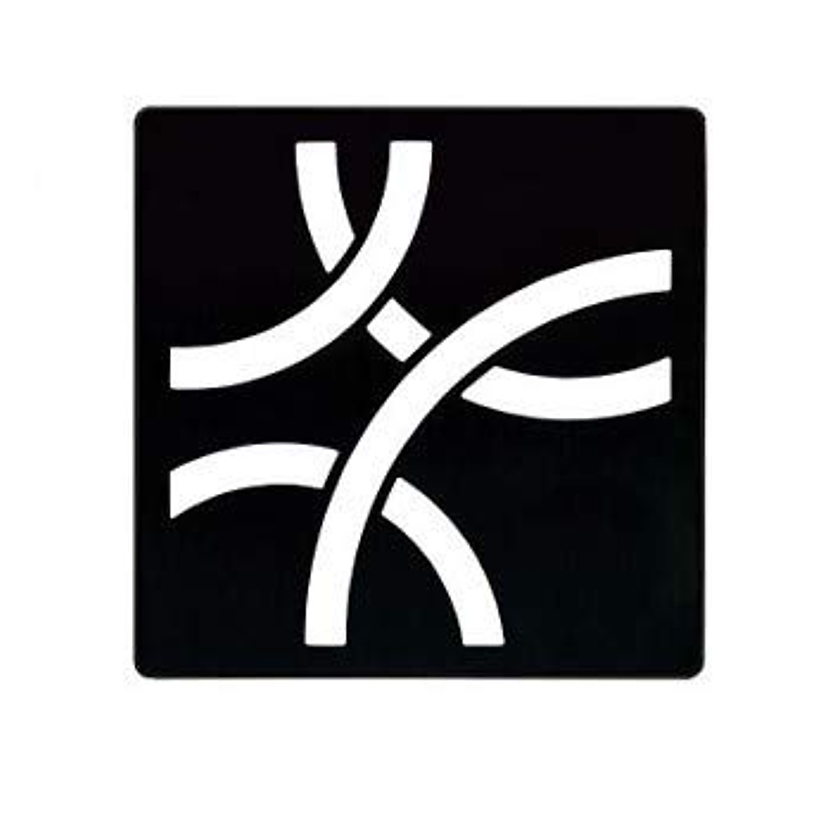 Schluter Kerdi 4 Inch Square Stainless Steel Grate - Curve Design in Matte Black