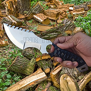 JNR Traders Handmade Tracker knife with sheath belt tracker knife Horizontal carry tracker knife full tang fixed blade Hunting knife edc tracker knife