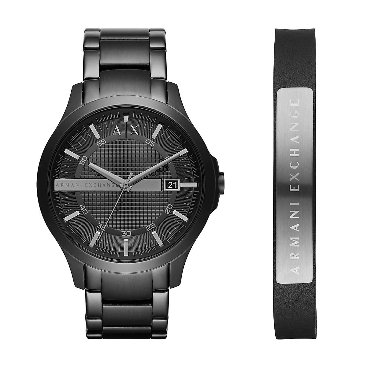 A｜X ARMANI EXCHANGE Men's Stainless Steel Watch & Bracelet Gift Set (Model: AX7101)