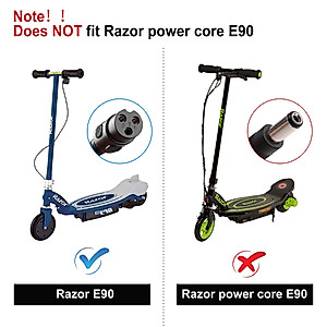 LotFancy Scooter Battery Charger for Razor E90, PowerRider 360, Jr. Electric Wagon, Boreem Tankman, Minimoto Submersible Cruiser, 12V 1A, 3-Prong Inline Connector, Replacement W13111401014
