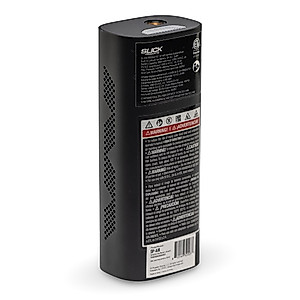 Slick Products Portable Digital Tire Pressure Gauge, Air Compressor, Tire Inflator up to 140 PSI with Rechargeable Battery, Flashlight, Emergency Blinker, and Power Bank (1), Black