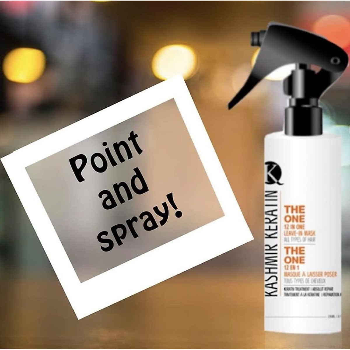 Kashmir Keratin The best leave in Conditioner THE ONE Leave In Conditioner 12 in 1 Hair Treatment, for Damaged Hair Repair | Sulfate-Free Spray Conditioner | For all types of Hair 16 Fl.Oz.