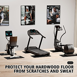 Peloton Bike Mat | 7.5mm Thickness, Exercise Bike Mat/Treadmill Mat for Hardwood Floors or Carpet, Non-Slip Sweat-Proof Exercise Equipment Mat for Bike Trainer/Stationary Spin Bike/Indoor Cycling