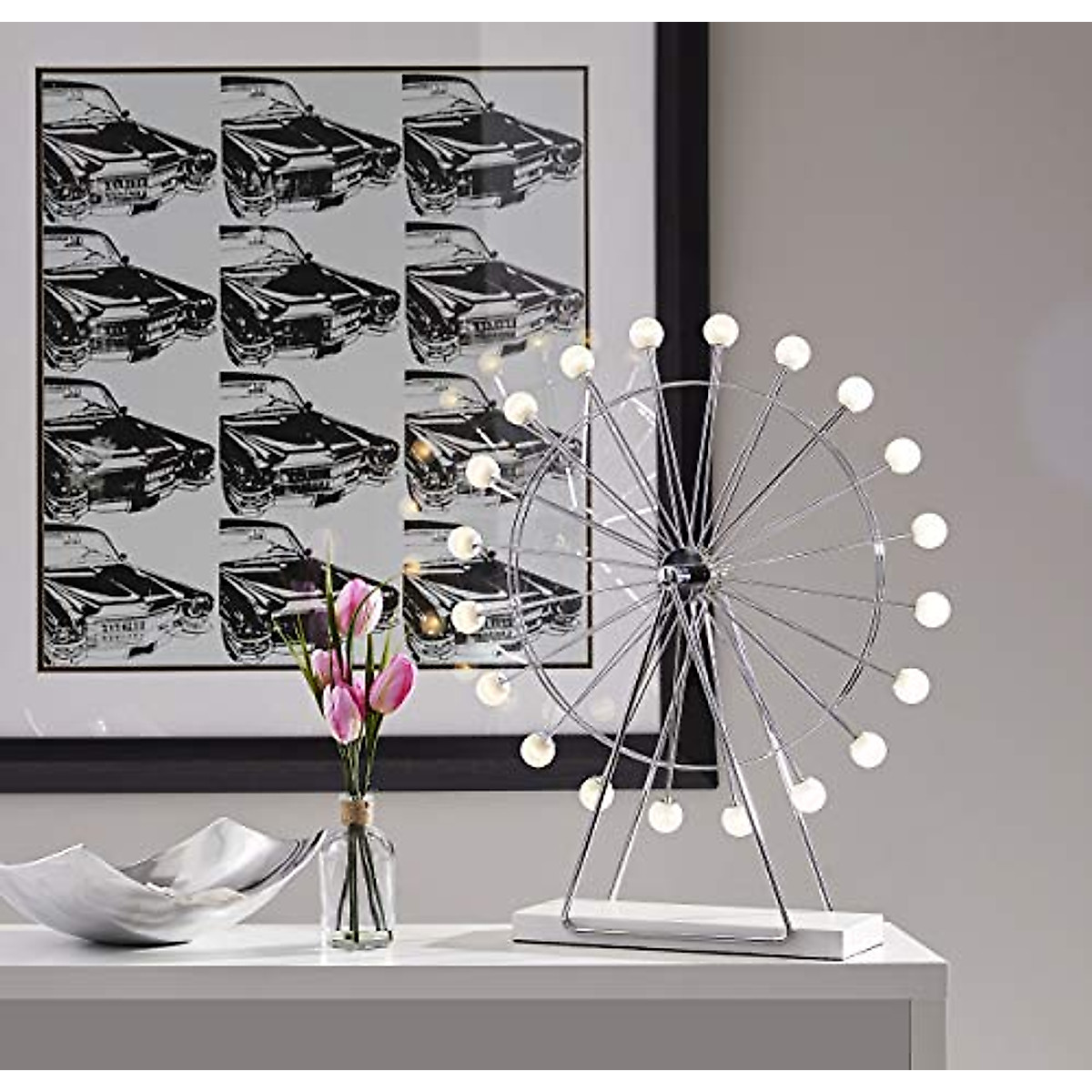 Adesso Home 2120-22 Transitional LED Table Lamp from Coney Collection in Chrome Finish, 5.25 inches, Large, Bronze