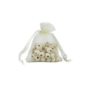 YQL Organza Bags 3x4,100PCS Ivory Organza Drawstring Bags Small Mesh Bags Organza Jewelry Pouches Wedding Party Valentine Gift Candy Bag