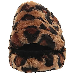 UGG Girls K Fluff Yeah Slide Spotty Slipper, Natural, 5 Big Kid