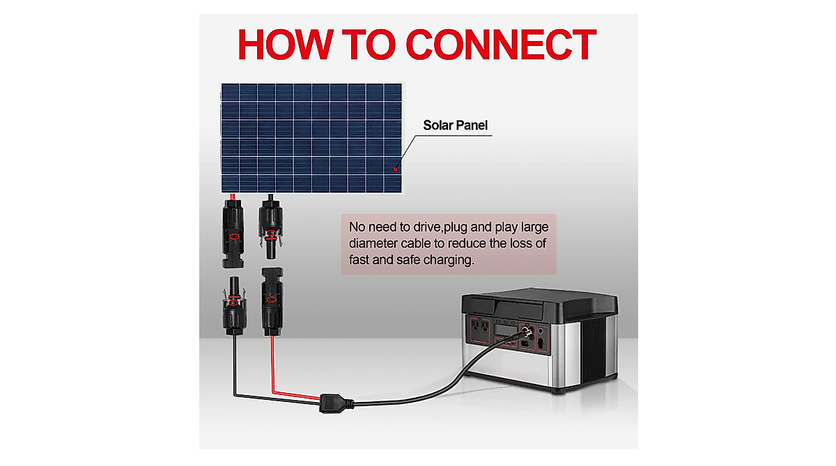 10Ft Solar Panel Connector - High Quality Adapter Cable