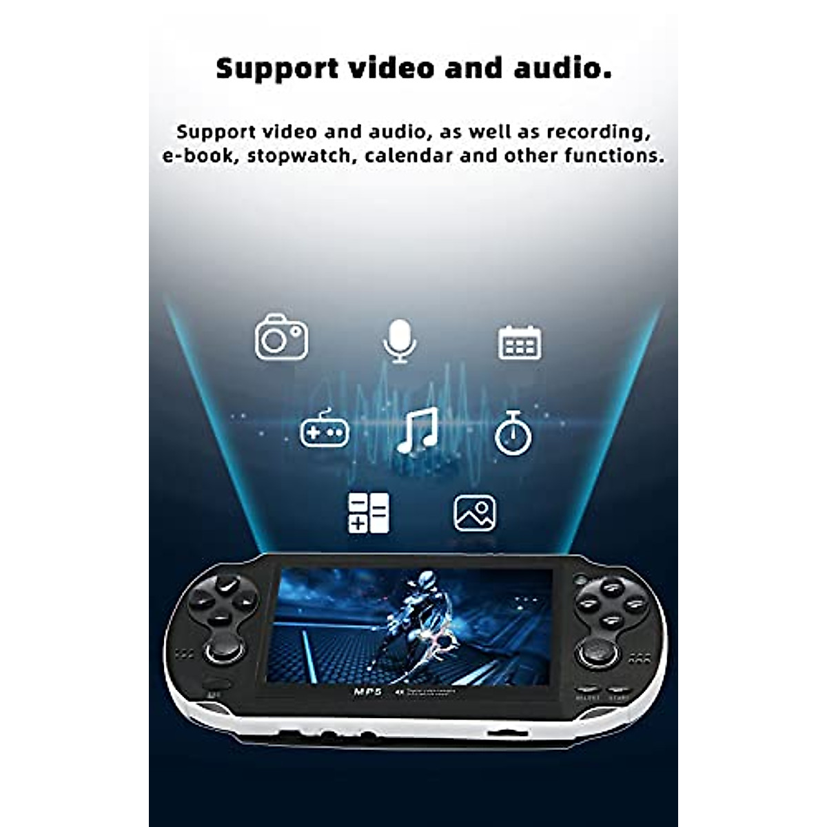CZT 4.3 inch 8GB Double Joystick Handheld Game Console Build in 2000 Games Video Game Console Support Multiple simulators Portable Games MP4 Player TV Out