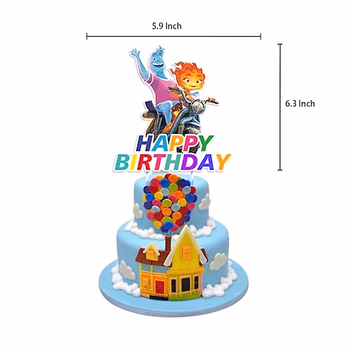 Cifeeo Elemental Birthday Supplies, Elemental Party Decorations with Happy Birthday Banner, Cake Topper, Balloons for Elemental Birthday Decorations, Elemental Themed Party Supplies