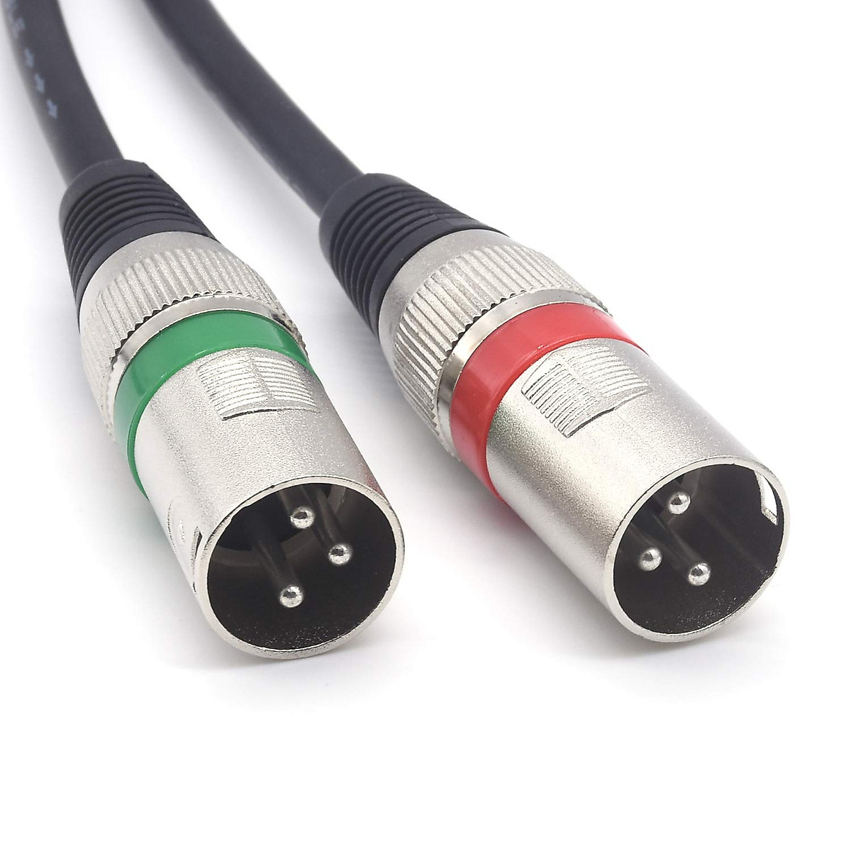 SiYear 10FT 6.35mm (1/4inch) TRS Male Plug to 2 Dual XLR Male Stereo Unbalanced Y Splitter Patch Microphone Cable Cord （3M）