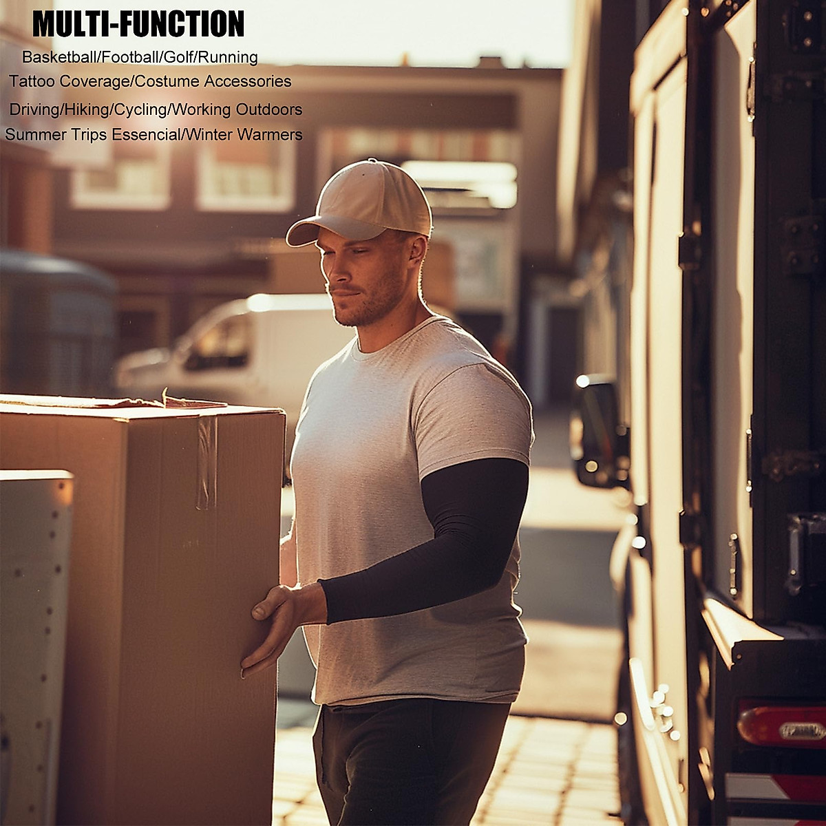 Luwint Kids Arm Sleeves 2 Pairs | UPF 50+ UV Cooling Sun Protection for Boys Girls 4-12 Years - Sports, Outdoor, Football