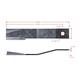 Replacement Bush Hog Rotary Cutter Blades – Part Number 7555, 24’’x3/4’’ Rancher Supply Blades and Compatible Rotary Replacement Blades for Brush Mowers (2 Blade Set)