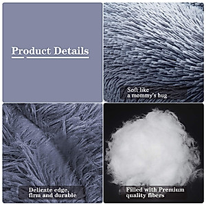 MFOX Calming Dog Bed (L/XL/XXL/XXXL) for Medium and Large Dogs Comfortable Pet Bed Faux Fur Donut Cuddler Up to 25/35/55/100lbs