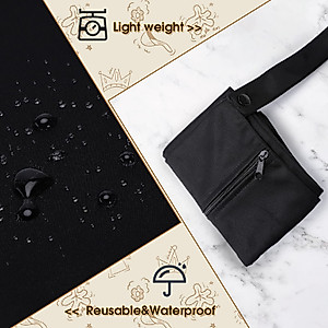 2 Pack Travel Laundry Bag,Large Wet Dry Bags,Waterproof Gym Laundry Bag,Washable Wet Bag for Swimsuit,Reusable Dirty Clothes Bag Swimsuit Bag with Handle for Gym Beach Wet Clothes Swimming Yoga,Black