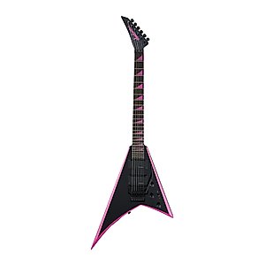 Jackson X Series Rhoads RRX24 - Black with Neon Pink Bevels