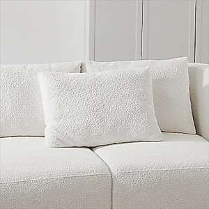 KEVINSPACE 116.14" Modern Sofa Couch Curved Sofa Cloud Couch Sectional Sofa Corner Sofa for Living Room Mid-Century Comfy 5-Seater Sofa Deap Seat Sectional Sofá with 7 Pillows Beige Left Hand Facing